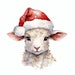 10 Christmas Sheep Clipart, Digital Download, Printable Watercolor ...