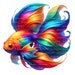 Rainbow Goldfish Watercolor Clipart, Printable Fish Art (digital ...