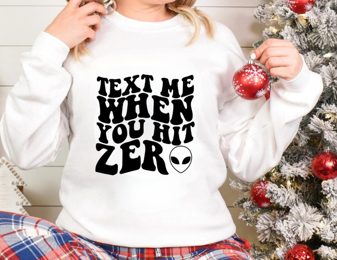 Text Me When You Hit Zero SVG Cheer Aesthetic Hoodie Trendy - Etsy