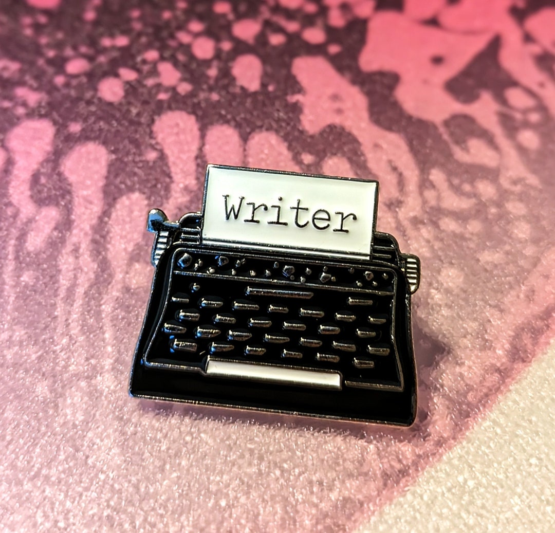 Typewriter writer Enamel Pin - Etsy UK