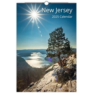 2025 Wall Calendar New Jersey - Etsy