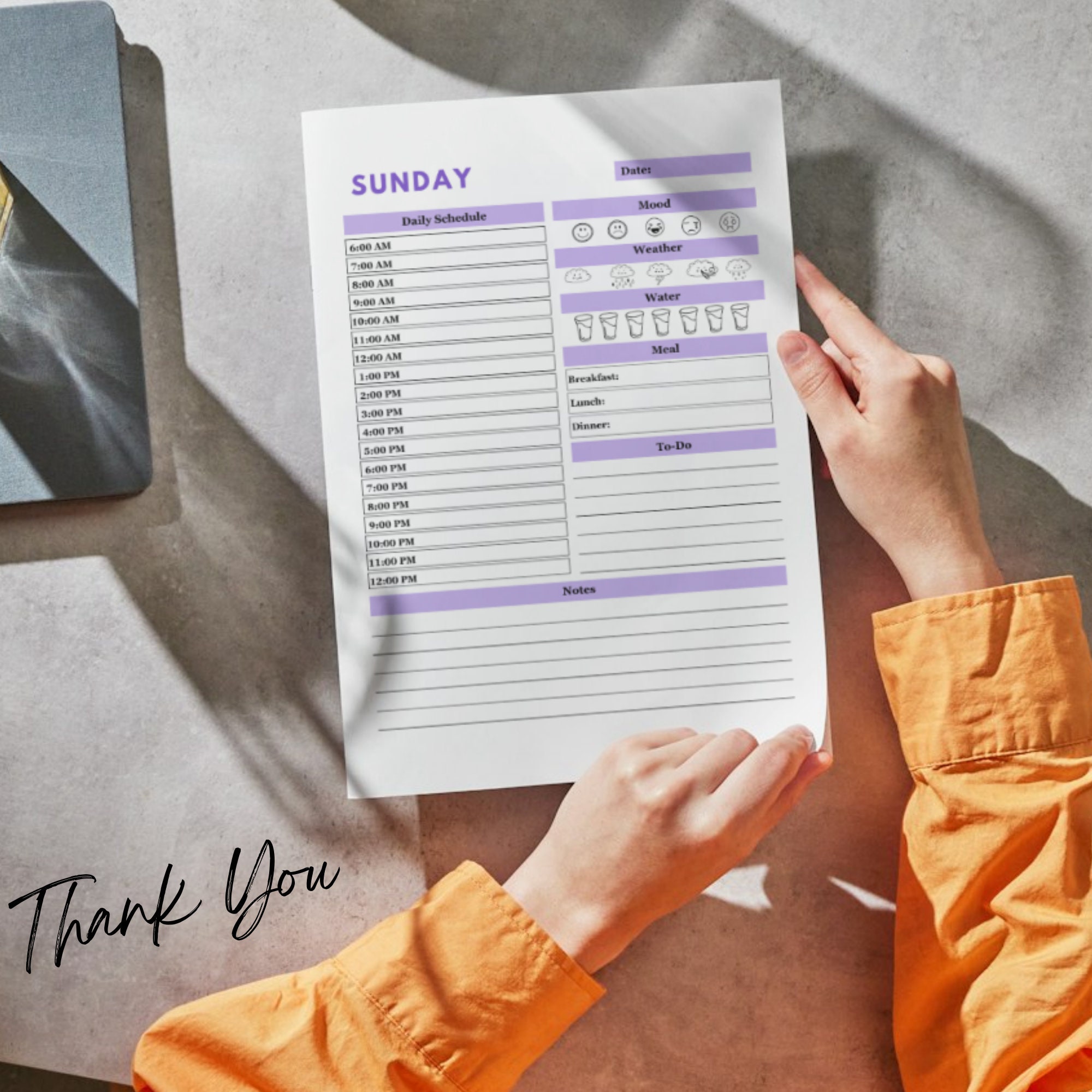 ADHD Planner Printable Purple Planner Productivity ADHD Journal Pdf - Etsy