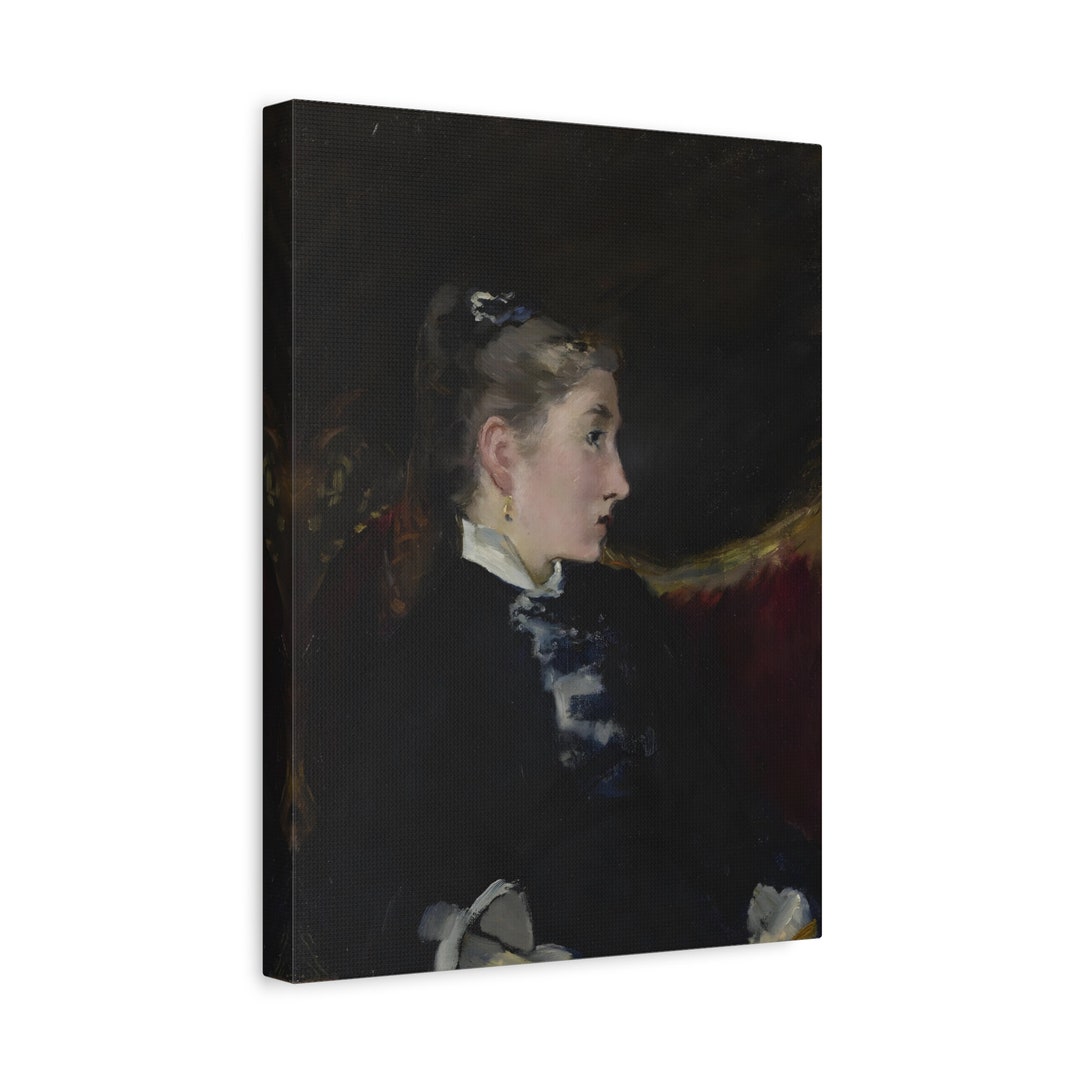 Edouard Manet Profile of a Young Girl Famous Art Canvas Printing ...