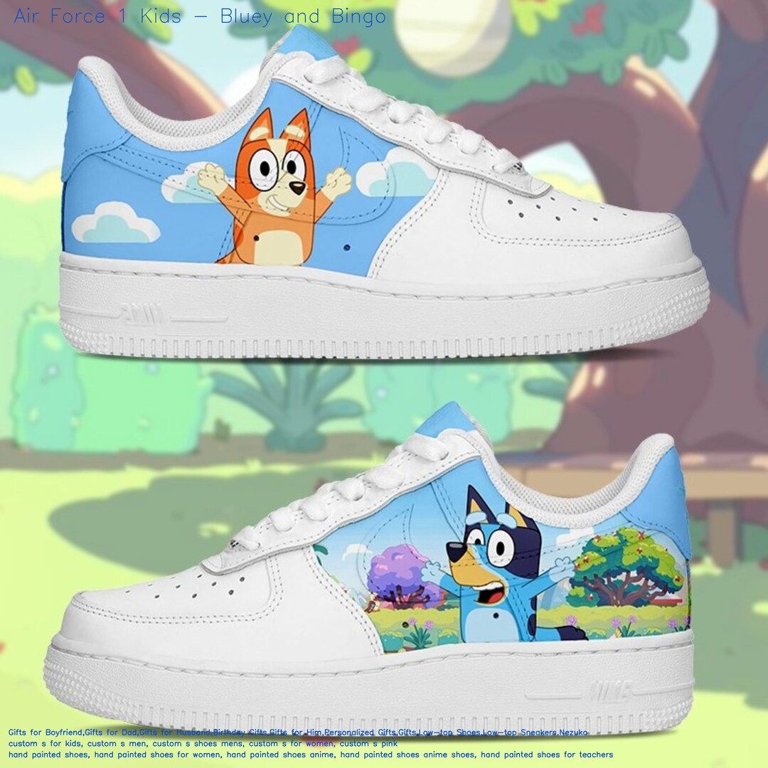 Air Force 1 Kids Bluey and Bingo Custom Air Force 1,limited Edition ...
