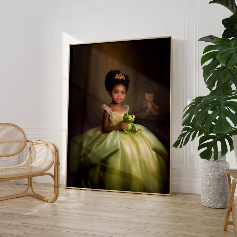 Personalized Princess Portrait From Photo Custom Princess Portrait Girl ...