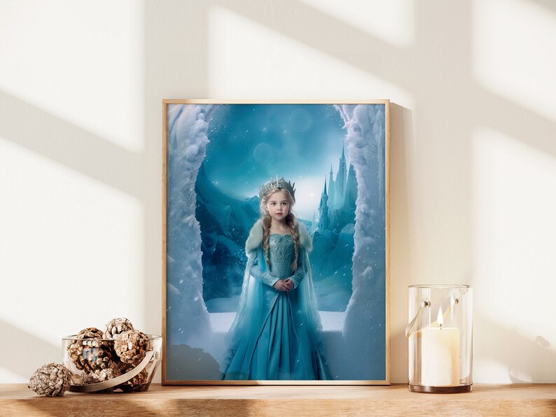 Custom Princess Portrait From Photo Princess Birthday Gift Royal ...
