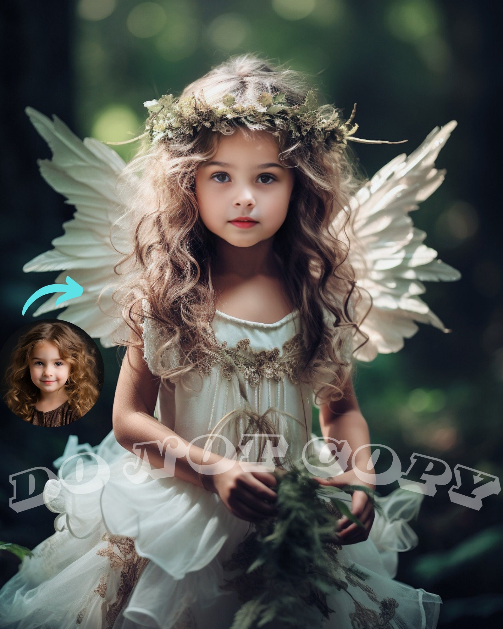Personalized Fairy Portrait From Photo Custom Princess Portrait Royal ...