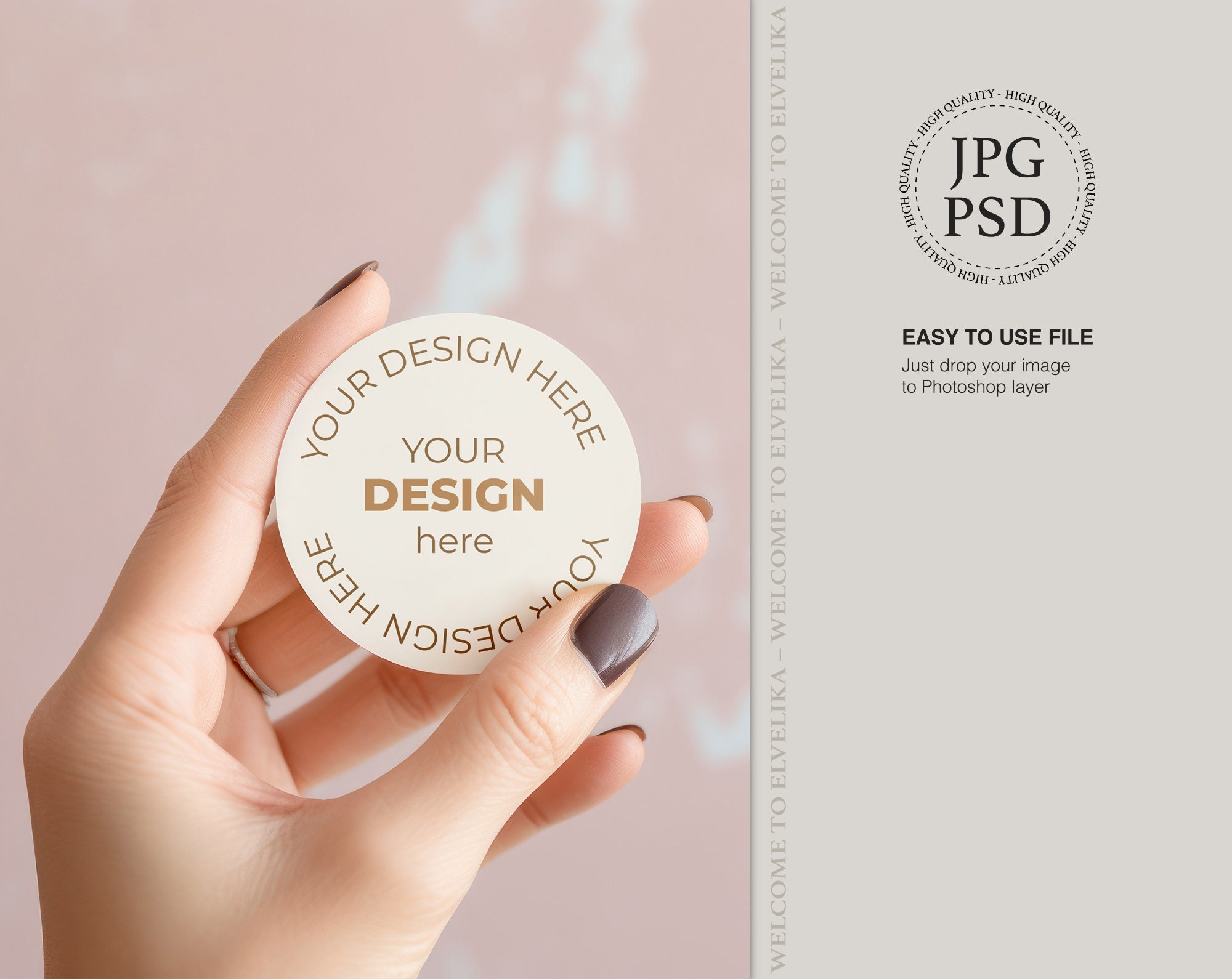 Sticker Mockup Round Sticker Template Pack Decal Sticker Mock Up, Die ...