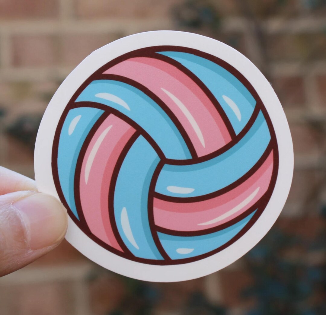 Pastel Volleyball Die Cut Weatherproof Decal Sticker Tumbler Stickers ...