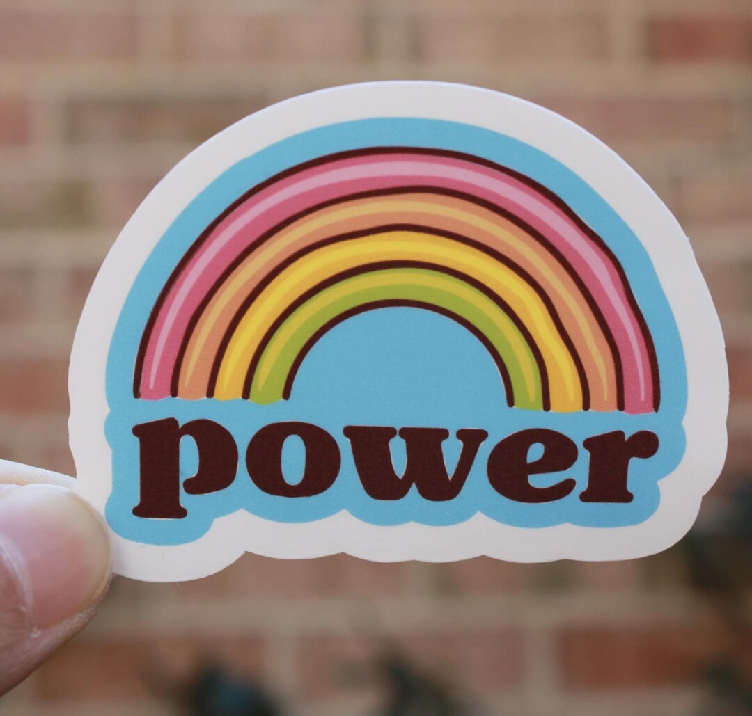 Rainbow Power Die Cut Weatherproof Decal Sticker Tumbler Stickers ...