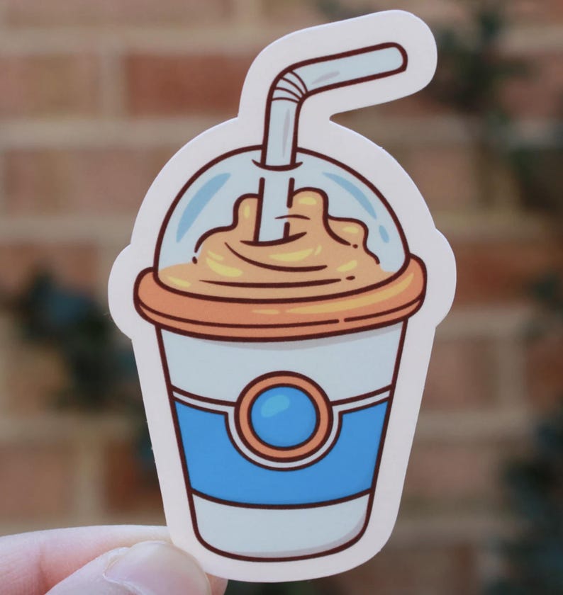 Iced Coffee Slushy Die Cut Weatherproof Decal Sticker Tumbler Stickers ...