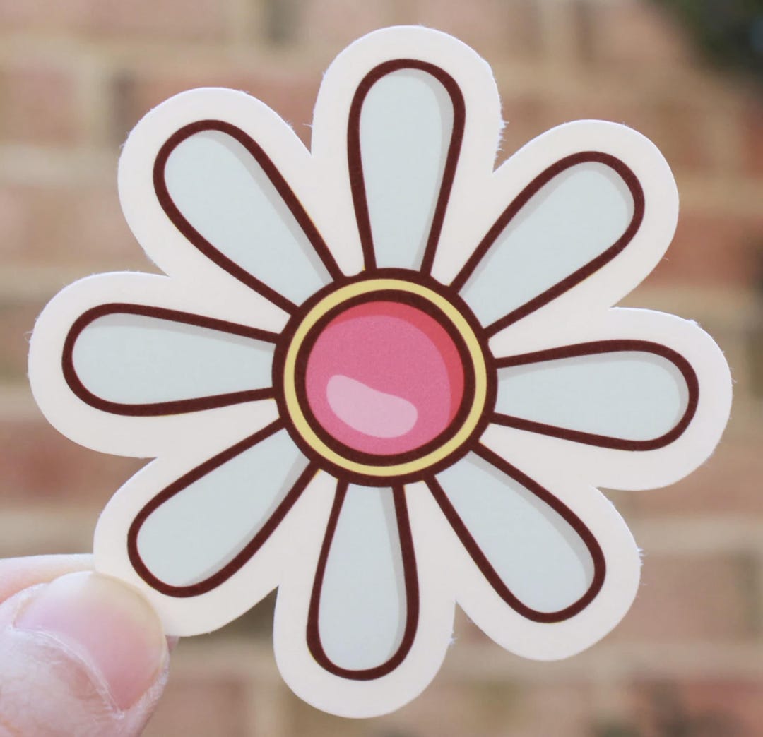 Daisy Flower Die Cut Weatherproof Decal Sticker Tumbler Stickers Laptop ...