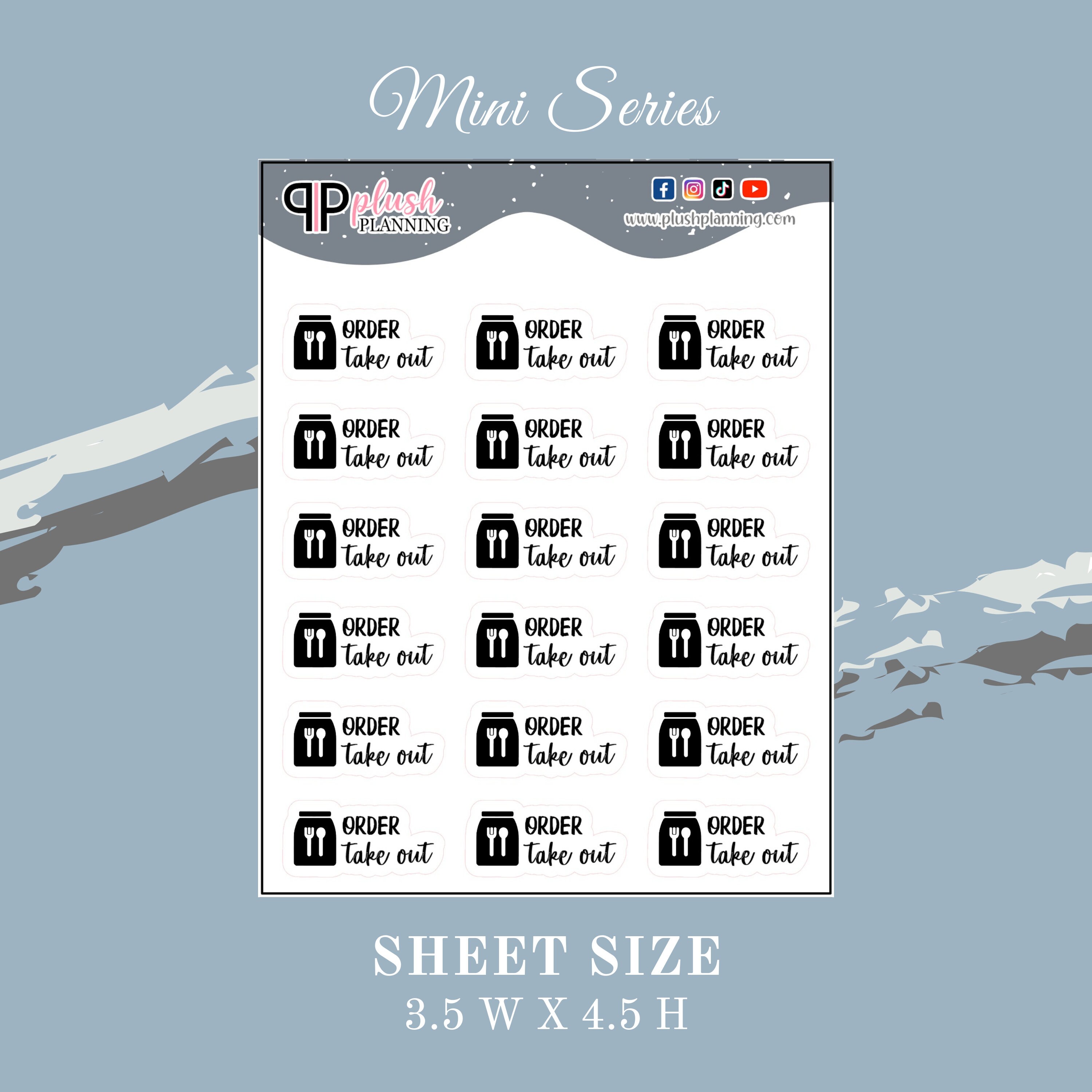 Order Take Out Tracker Mixed Script With Icon Planner - Etsy