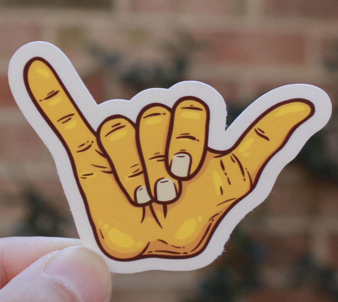 Yolo Hand Sign Die Cut Weatherproof Decal Sticker Tumbler Stickers ...