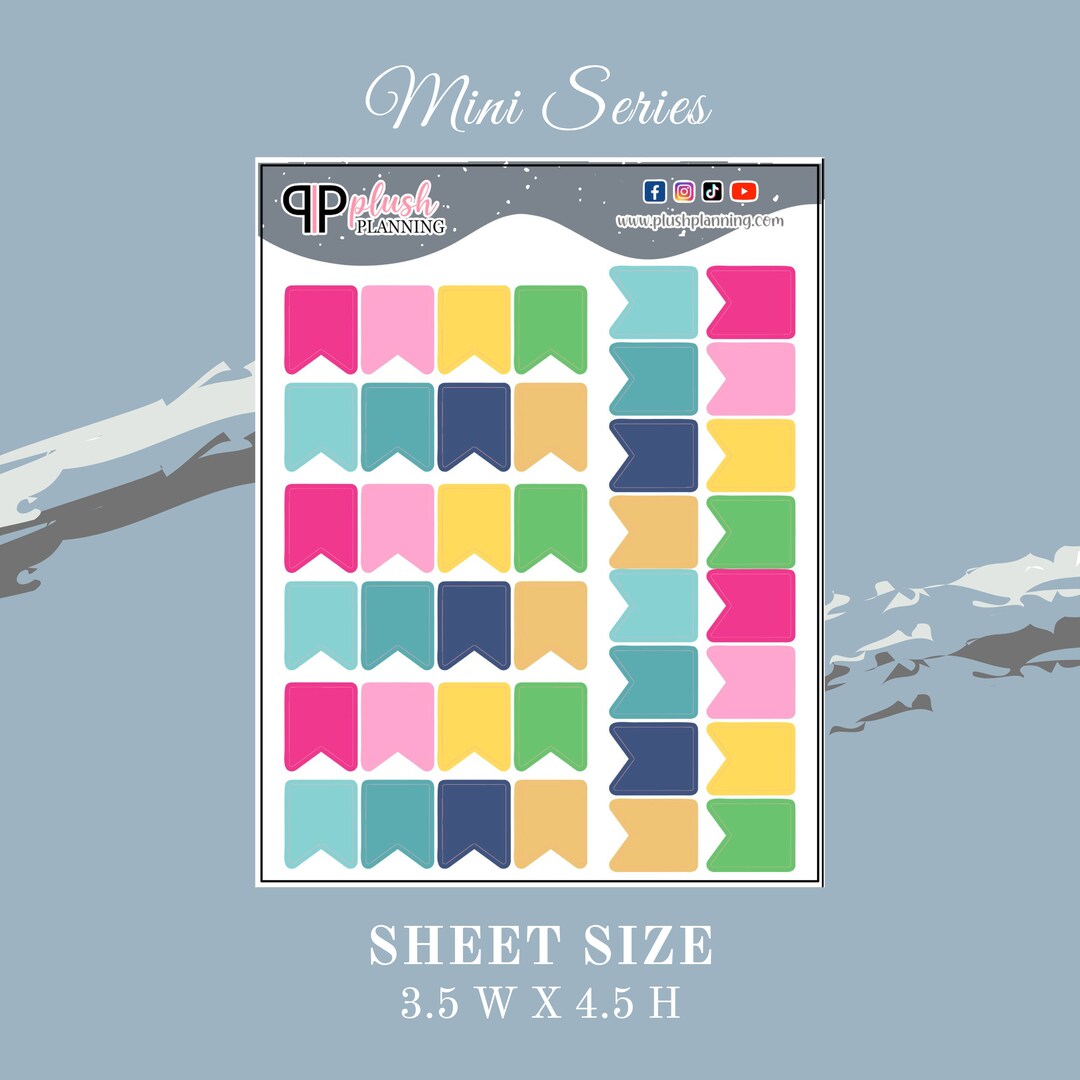 Writable Flags Planner Stickers Emily Ley Simplified Colors, Mini Sheet ...