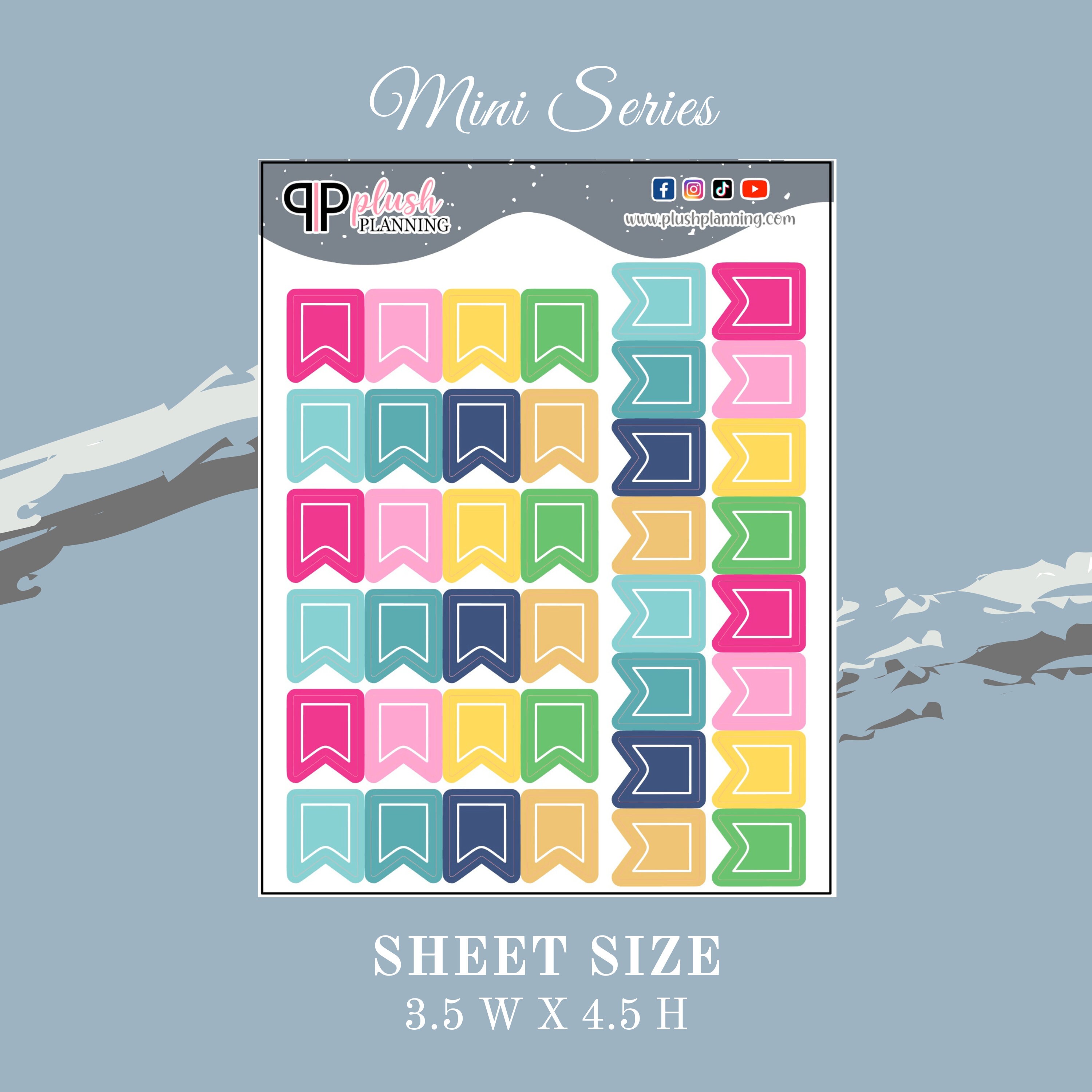 Writable Flags White Border Planner Stickers Emily Ley Simplified ...