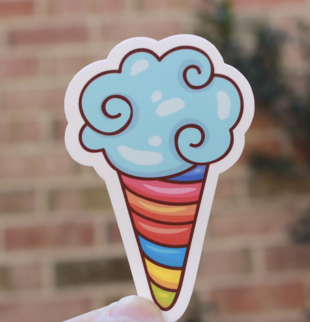 Ice Cream Cone Die Cut Weatherproof Decal Sticker Tumbler Stickers ...
