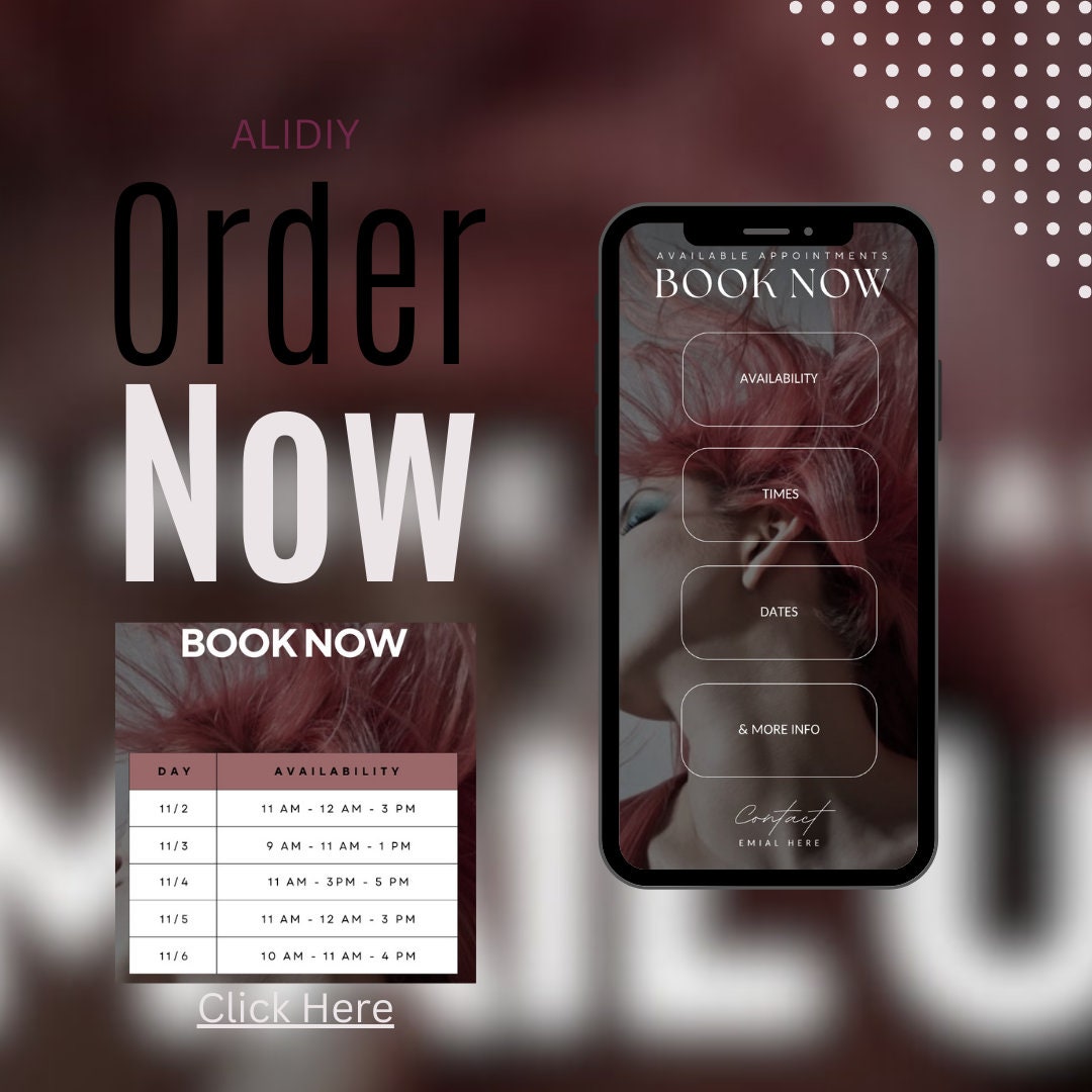 Editable Book Now Flyer DIY Appointments Available Template - Etsy