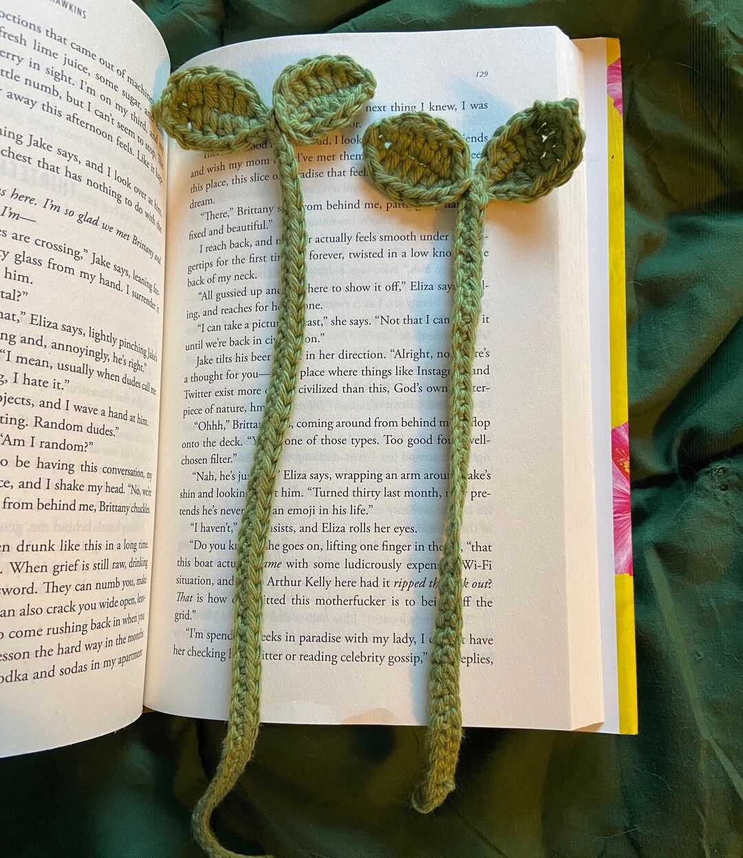 Crochet Plant Sprout Bookmark, Large and Small 100% Cotton Yarn - Etsy