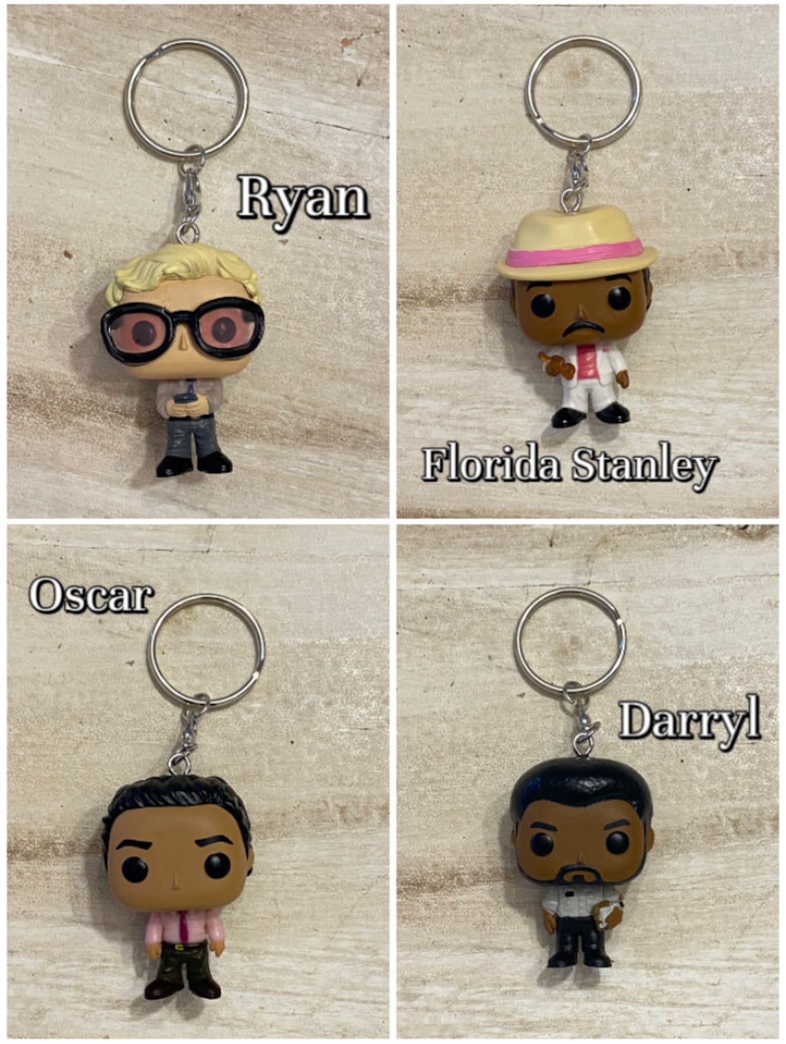 The Office Mini Funko Pop Keychain Handmade Dwight Schrute, Michael ...