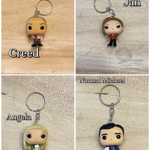 The Office Mini Funko Pop Keychain Handmade Dwight Schrute, Michael ...