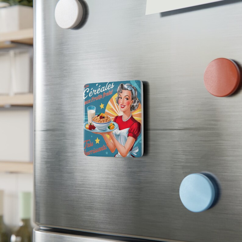 Vintage Advertising Poster Porcelain Magnet: Retro Kitchen Decor - Etsy
