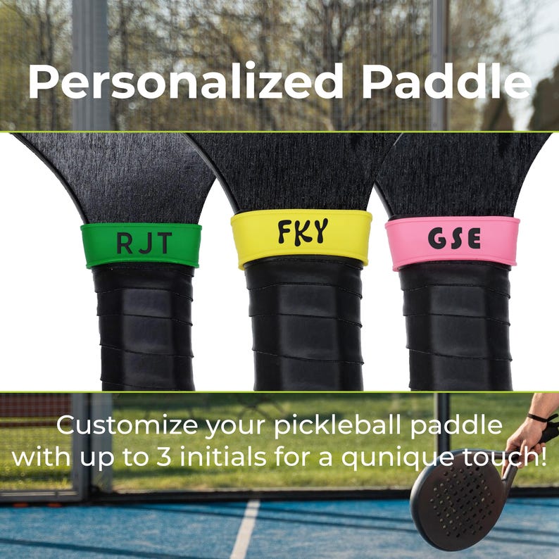 Custom 1 Piece Silicone Name Band for Pickleball Paddle, Grip Bands for ...