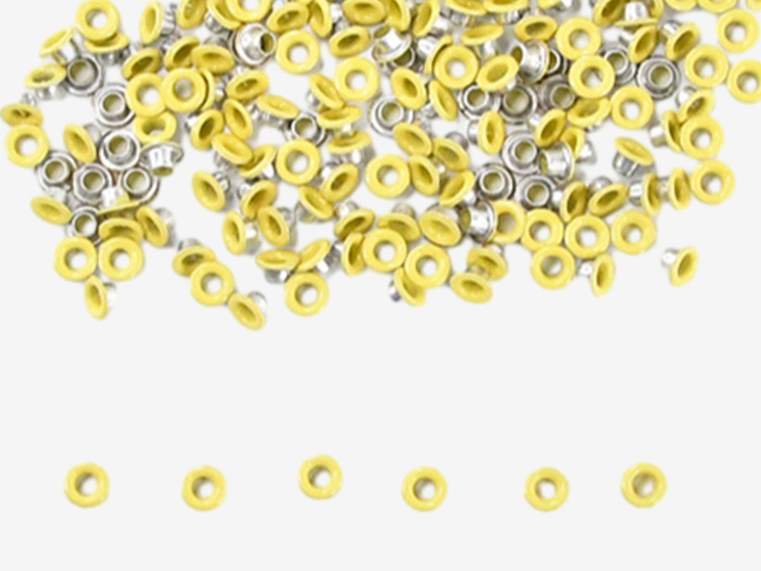3mm Light Yellow Eyelets 200 PCS 1/8 Small Grommets for Scrapbooking ...