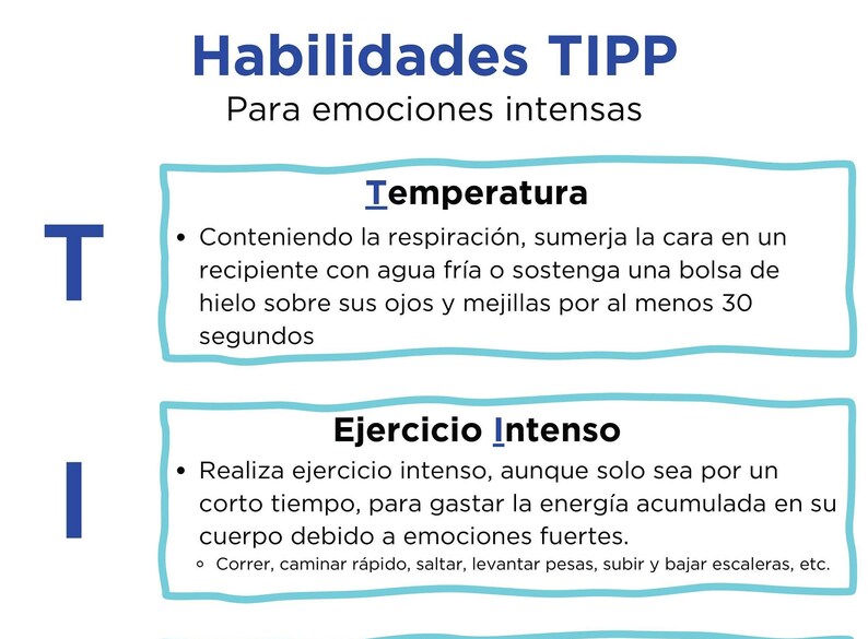 DBT Dialectical Behavioral Therapy Distress Tolerance TIPP Skill ...