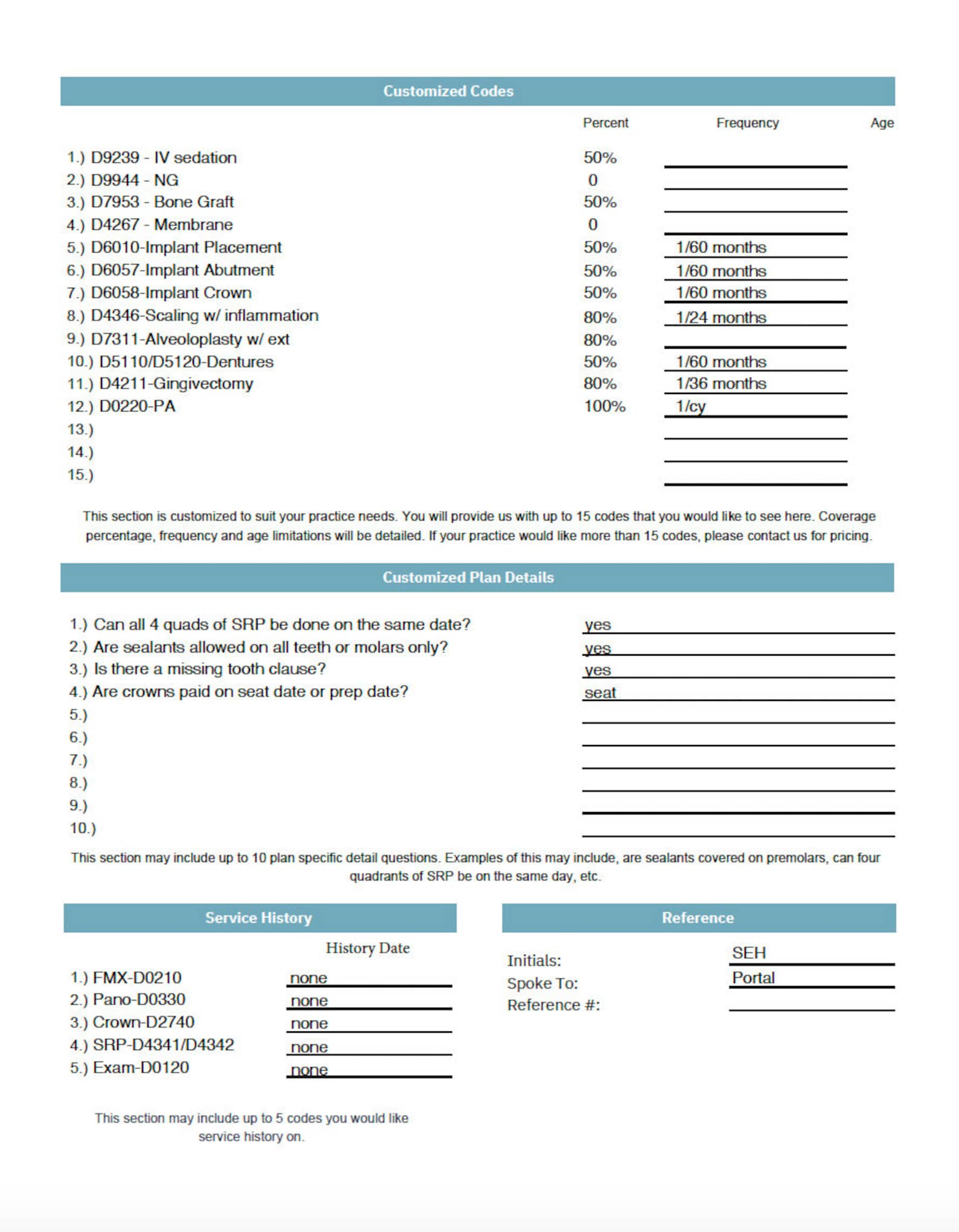 Dental Insurance Verification Form - Etsy