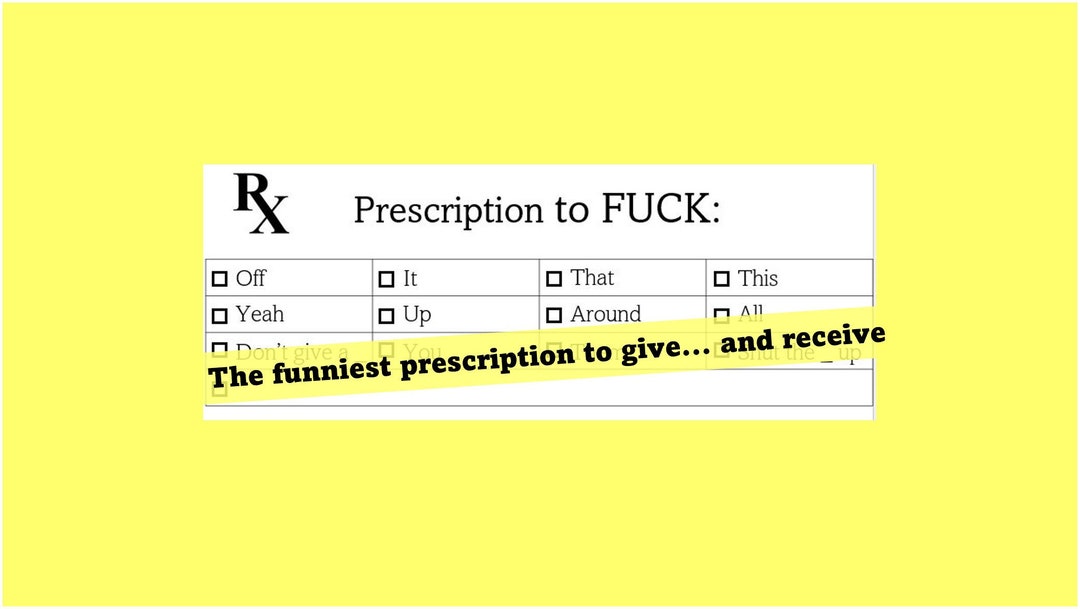 Printable Funny Prescription. Funny Prescriptions. Doctor Gift. Doctor ...