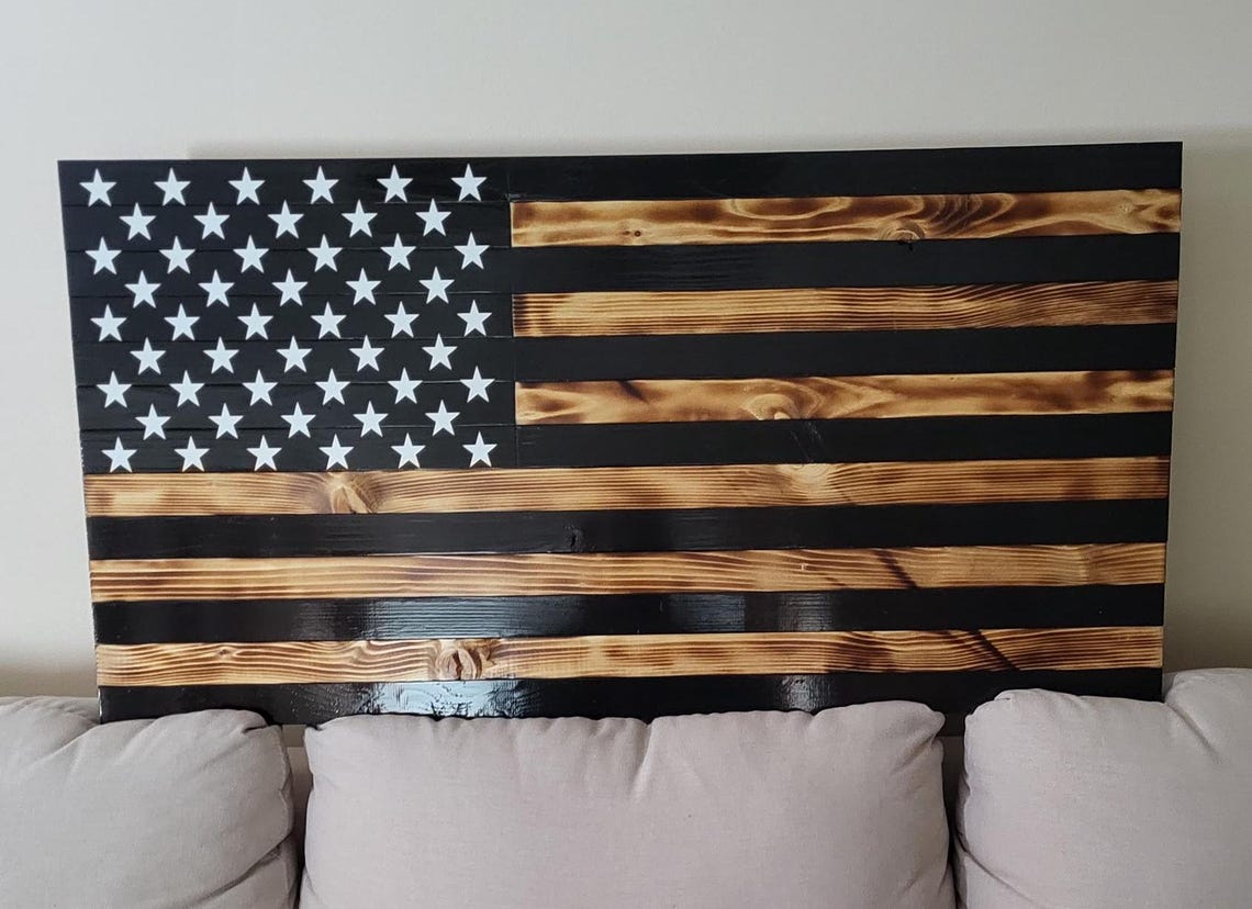 Rustic Wooden American Flag , Custom Hand Crafted Wooden Flag ...