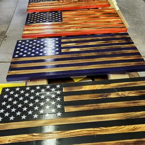 Rustic Wooden American Flag , Custom Hand Crafted Wooden Flag ...