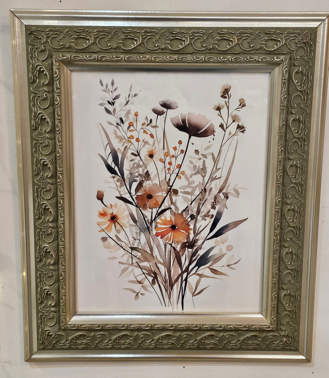 Fancy Floral Frame - Etsy