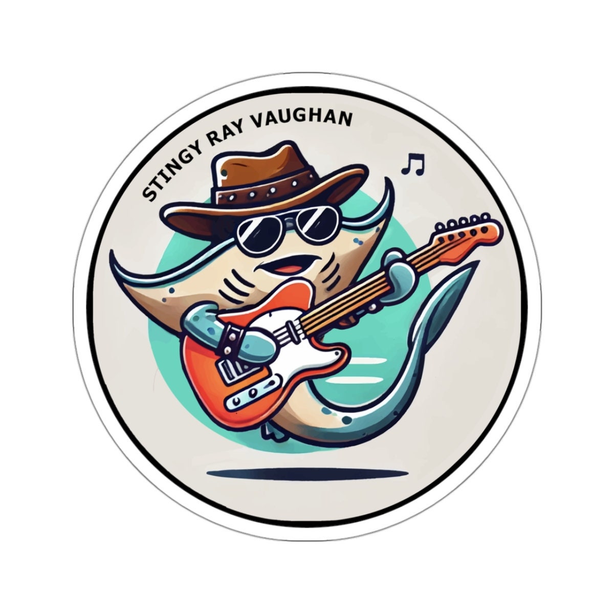 Stingy Ray Vaughan - Stevie Ray Vaughan Parody Sticker - Etsy