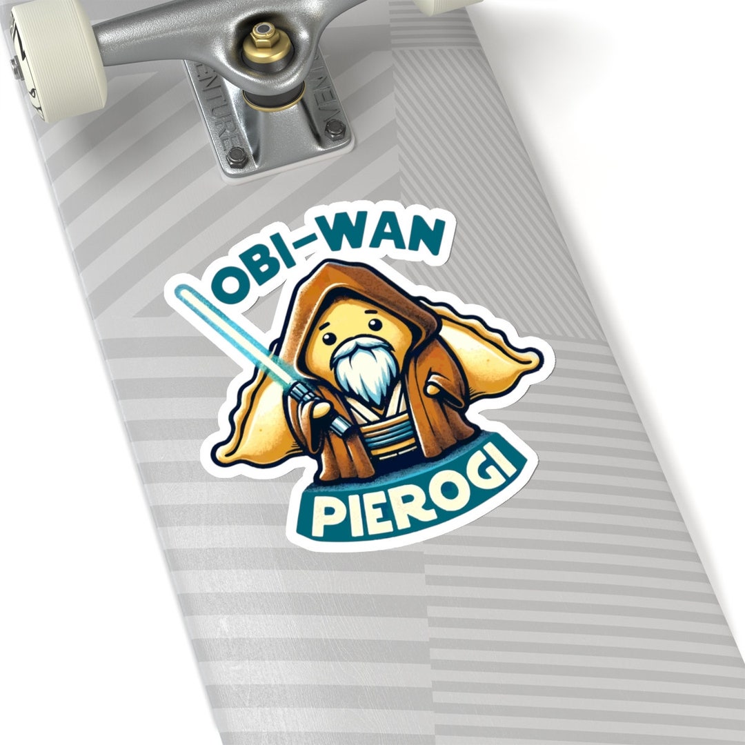 Obi-wan Pierogi - Obi Wan Kenobi Star Wars Parody Sticker - Etsy