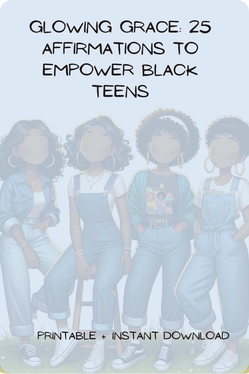 Affirmation Cards for Teen Girls | 25 PDF Printable Digital Cards ...