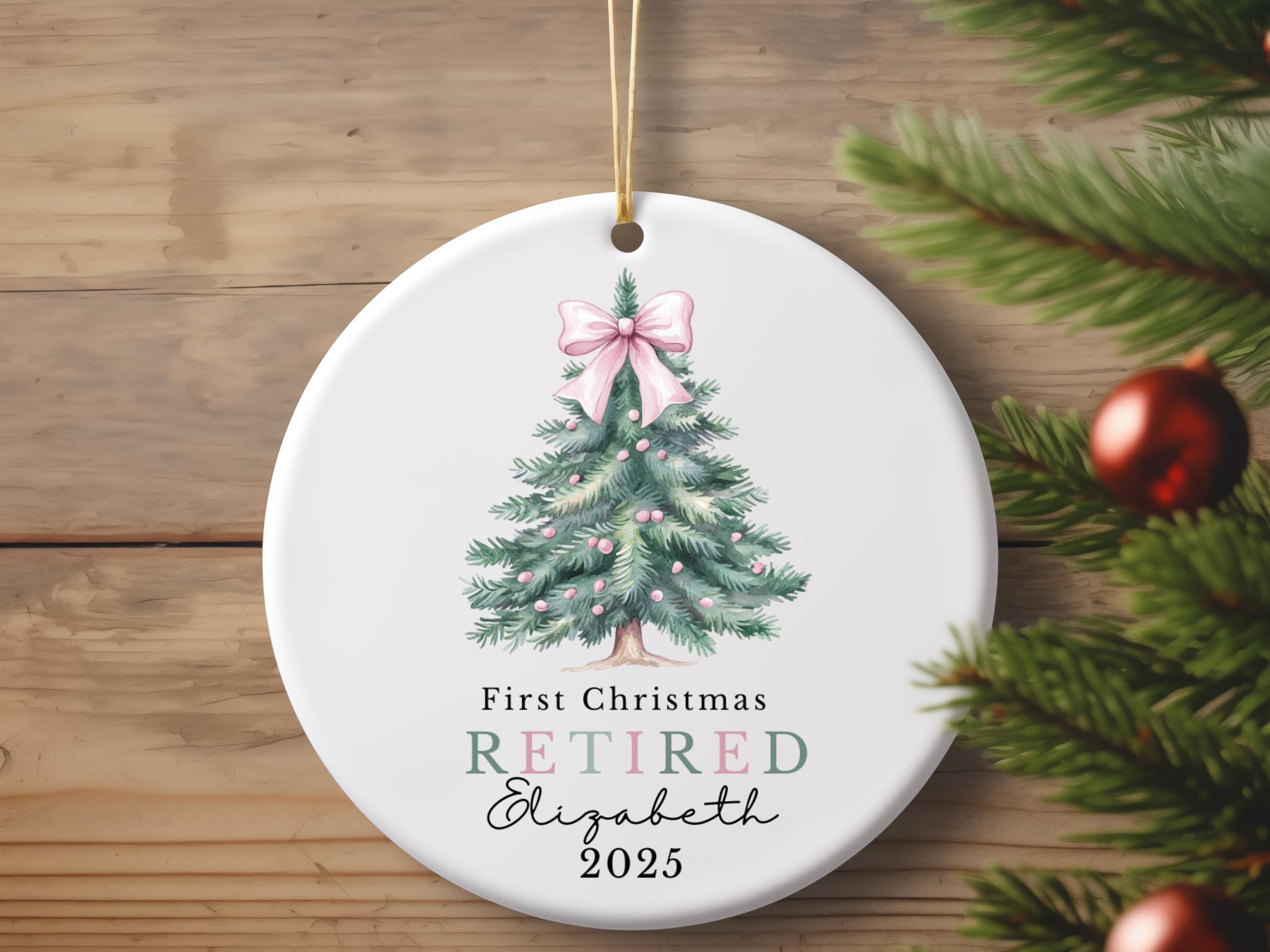 Personalized Retirement Ornament, First Christmas Retired Ornament - Etsy