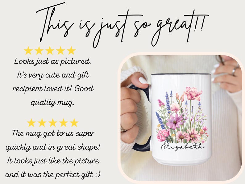 Personalized 100th Birthday Mug, Floral Design, Keepsake Gift, Born in ...