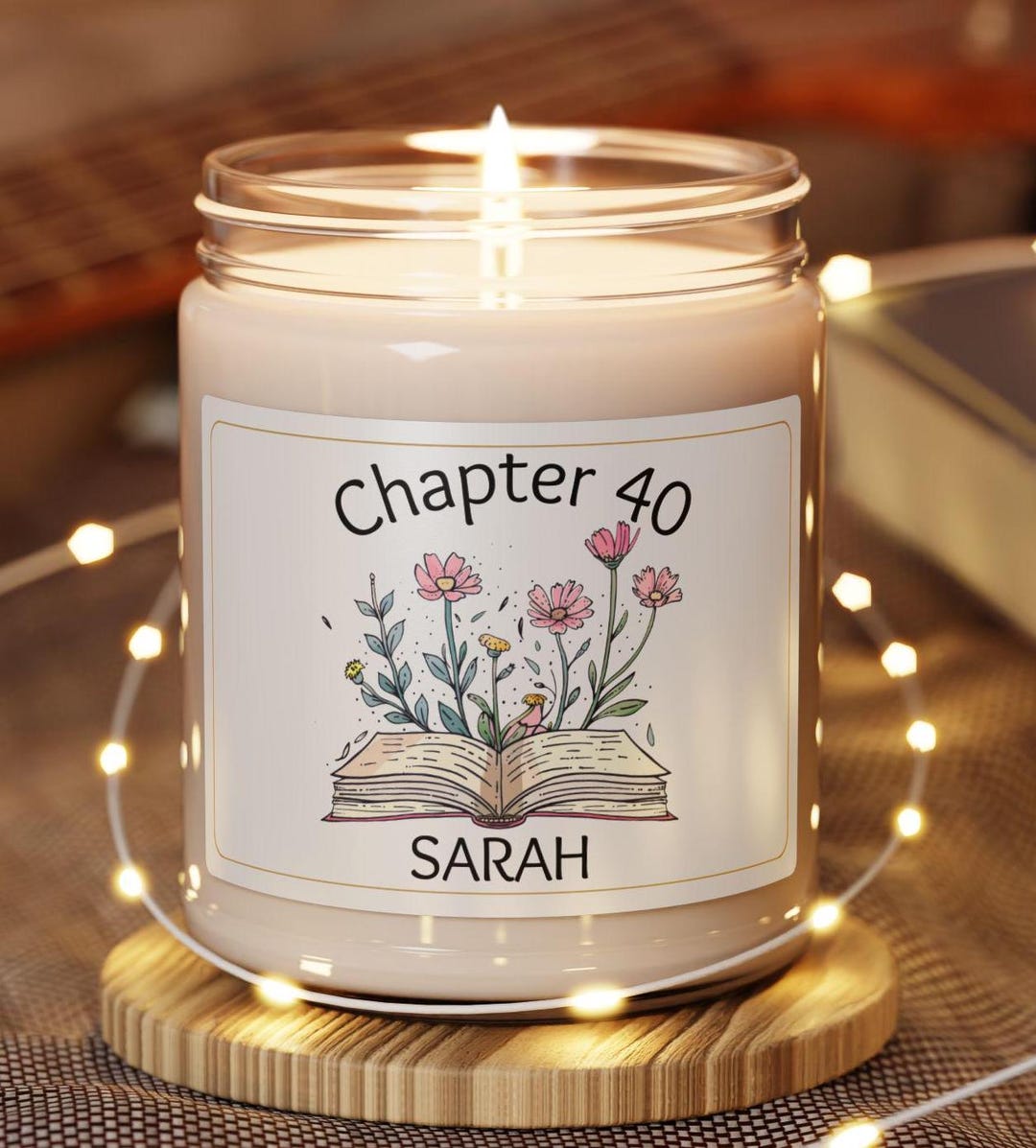 Personalized 40th Birthday Candle,chapter 40 Candle,40th Candle,40th ...