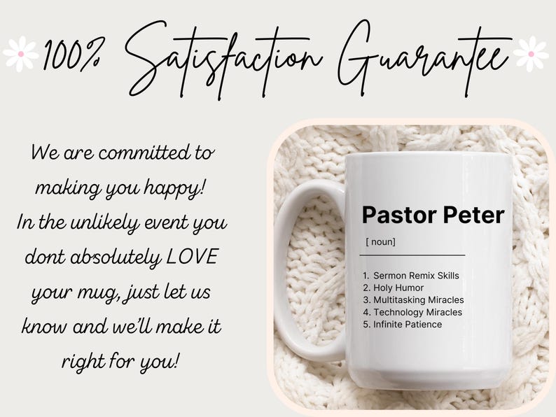 Custom Pastor Mug: Personalized Name & Qualities, Appreciation Gift - Etsy