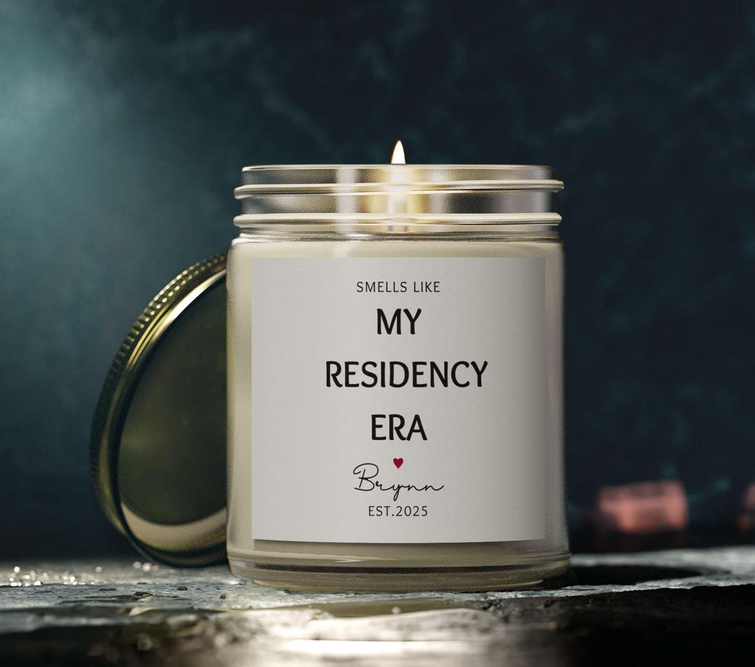 Custom in My Residency Era Candle,matched for Residency,match Day Gift ...