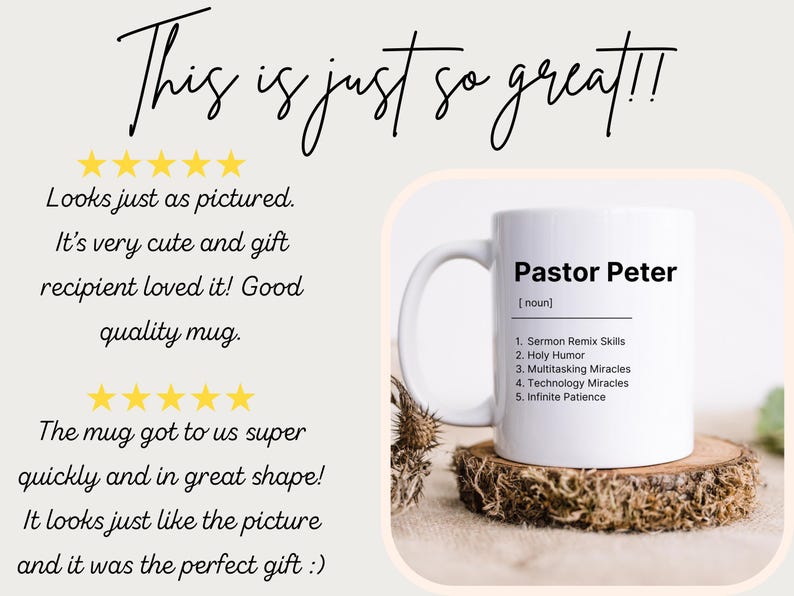 Custom Pastor Mug: Personalized Name & Qualities, Appreciation Gift - Etsy