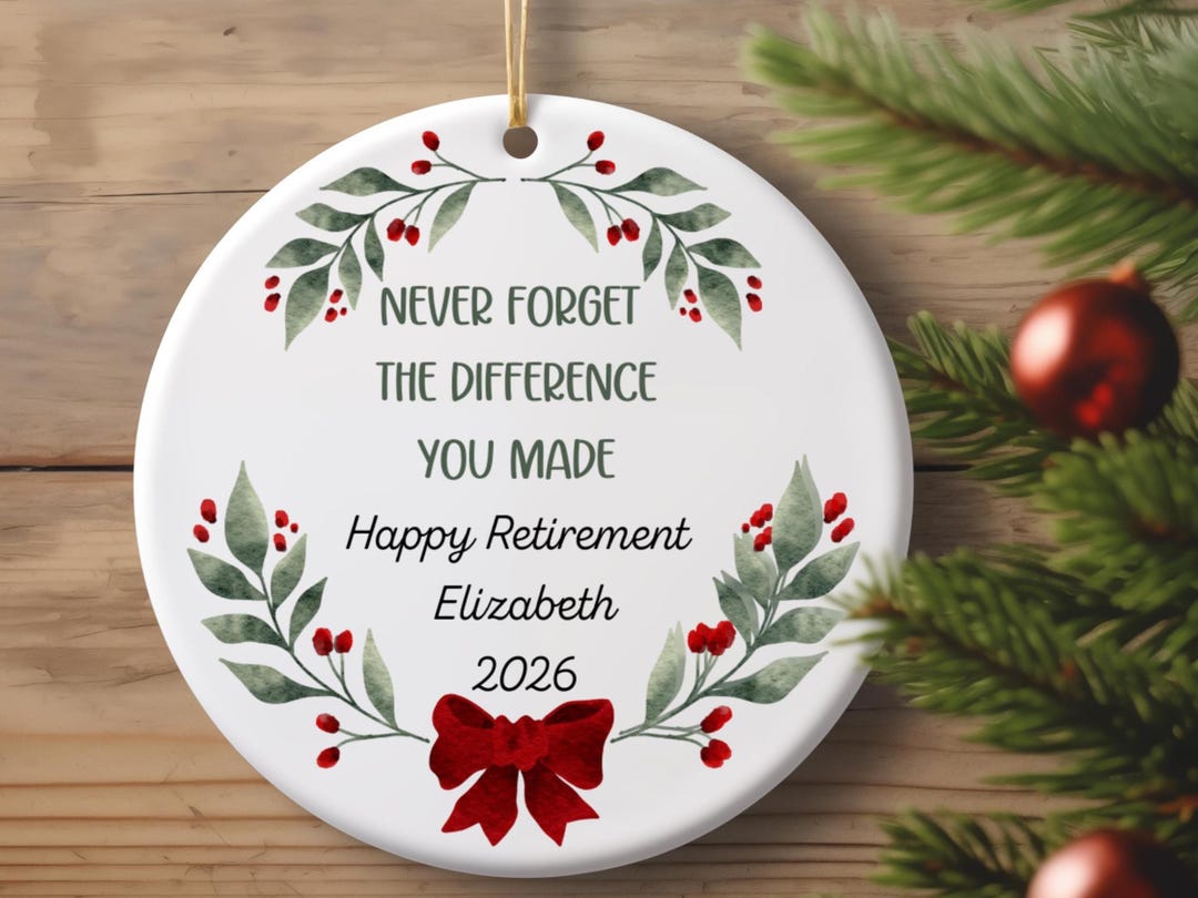 Custom Retirement Ornament , Personalized Happy Retirement Gift ...