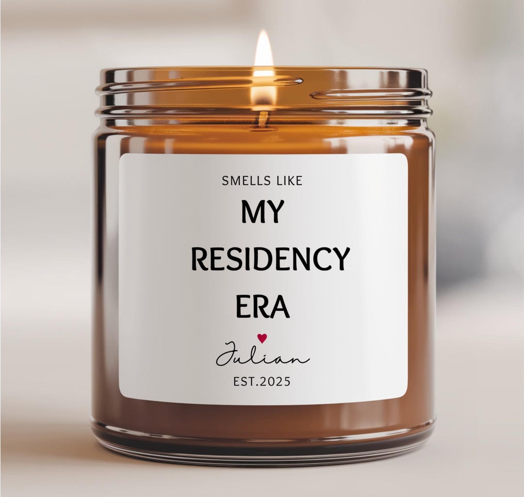 Custom in My Residency Era Candle,matched for Residency,match Day Gift ...