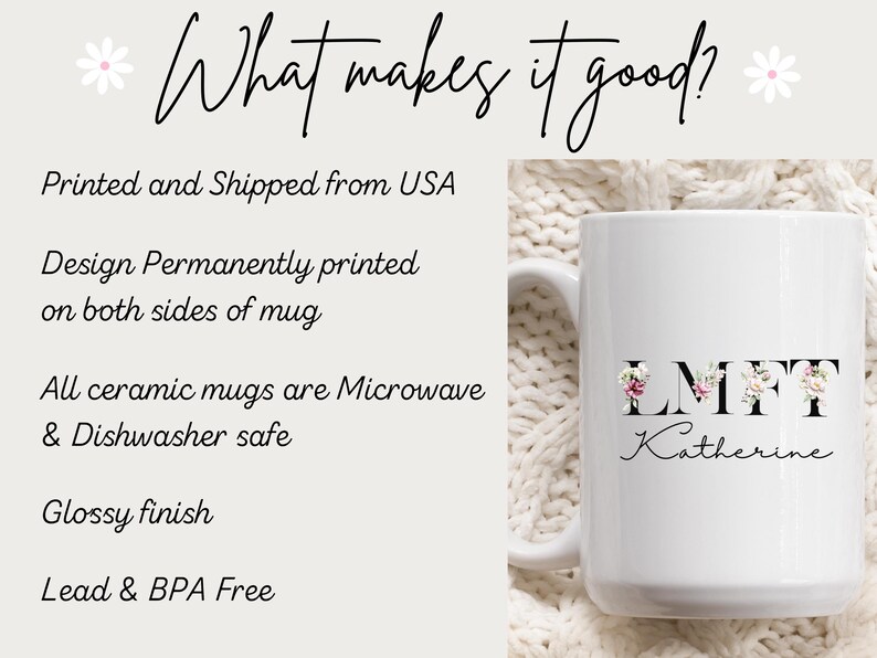 Personalized LMFT Coffee Mug: Therapist Gift, Custom Name - Etsy