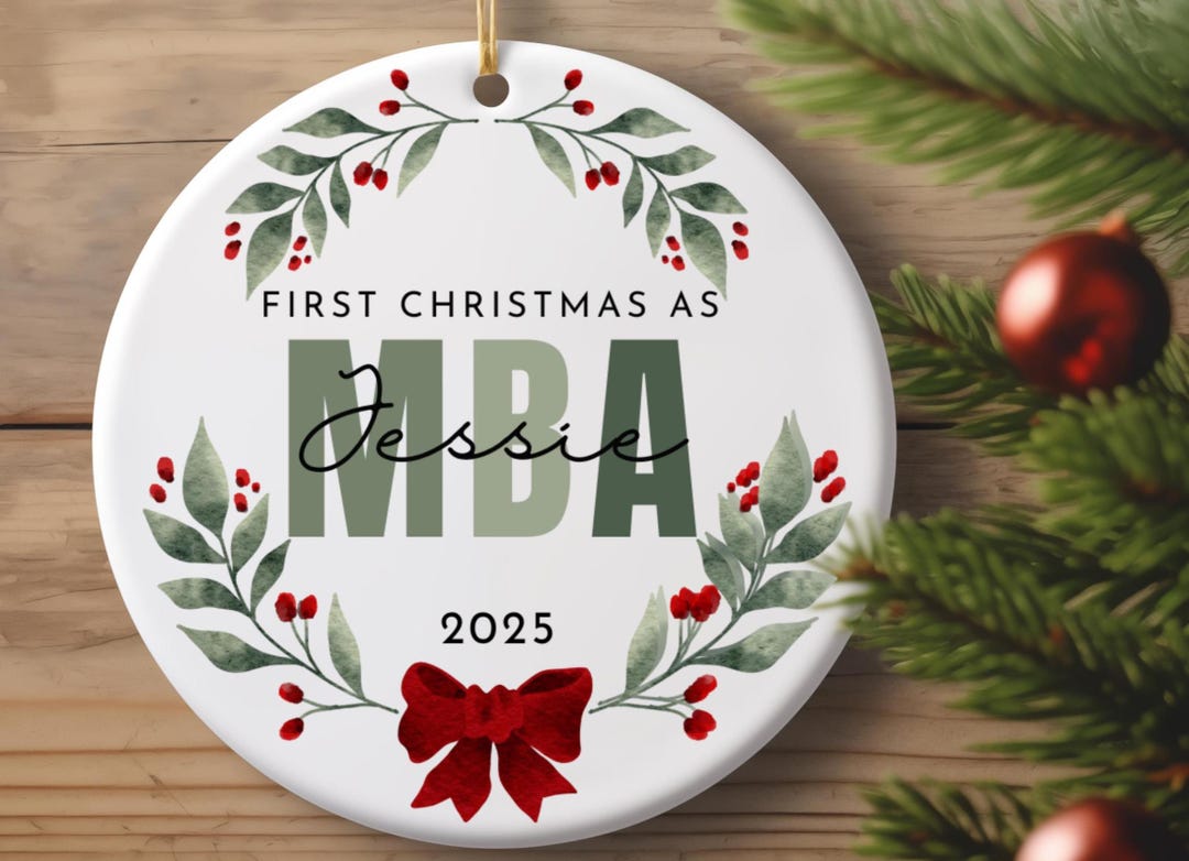 MBA Custom Name Ornament,mba Graduation,mba Grad Gift for Her,mba ...