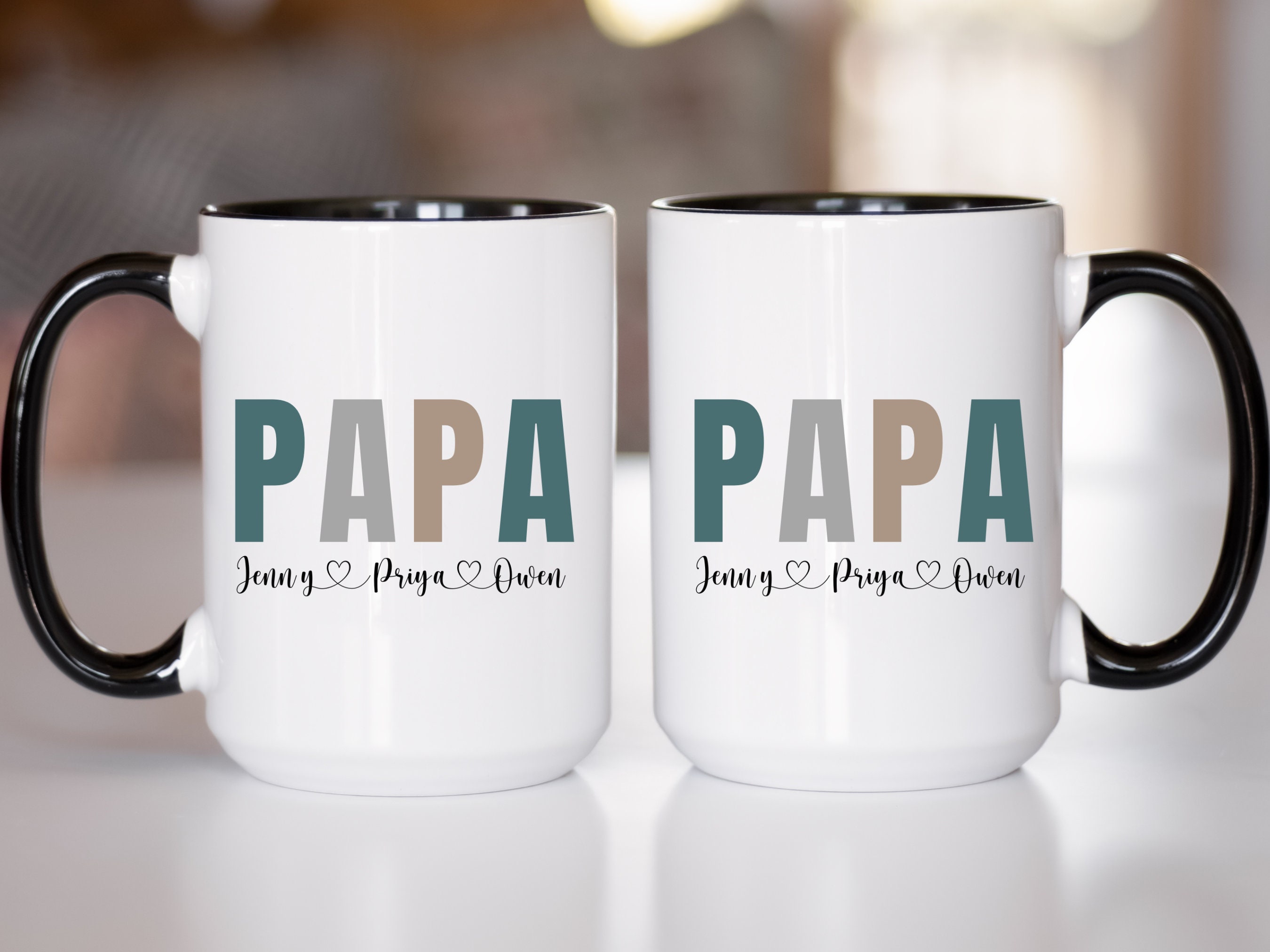 Personalized Papa Mug for Father's Day, Father's Day Gift for Papa ...