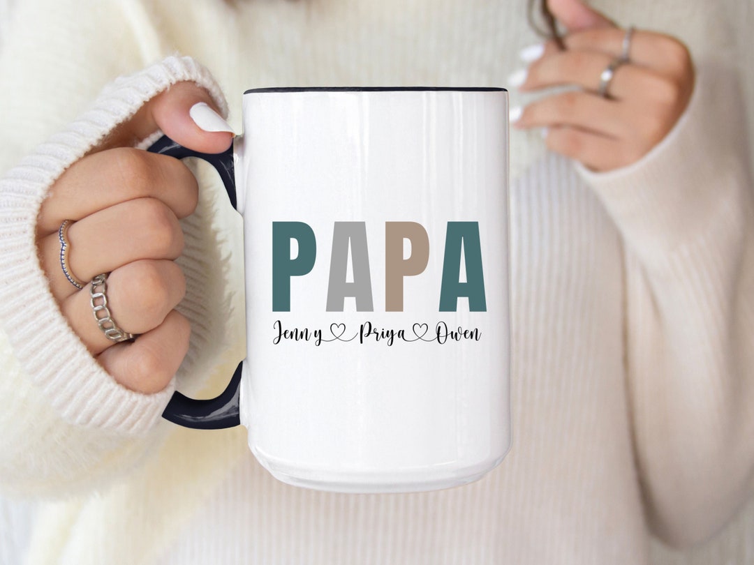 Personalized Papa Mug for Father's Day, Father's Day Gift for Papa ...