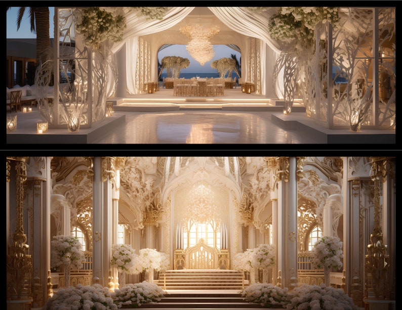 White and Gold Backdrops - Etsy